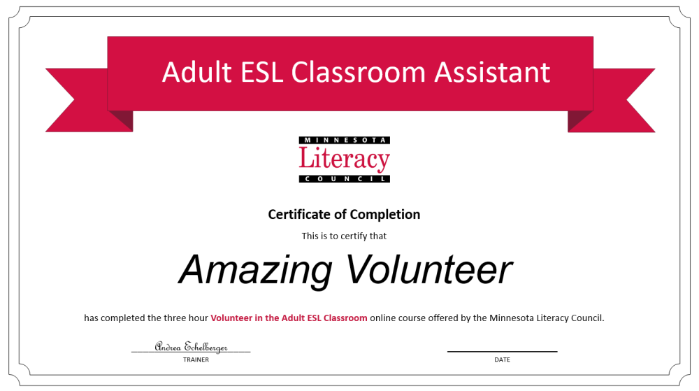 New Online Class! Volunteer in the Adult ESL Classroom | Literacy Minnesota
